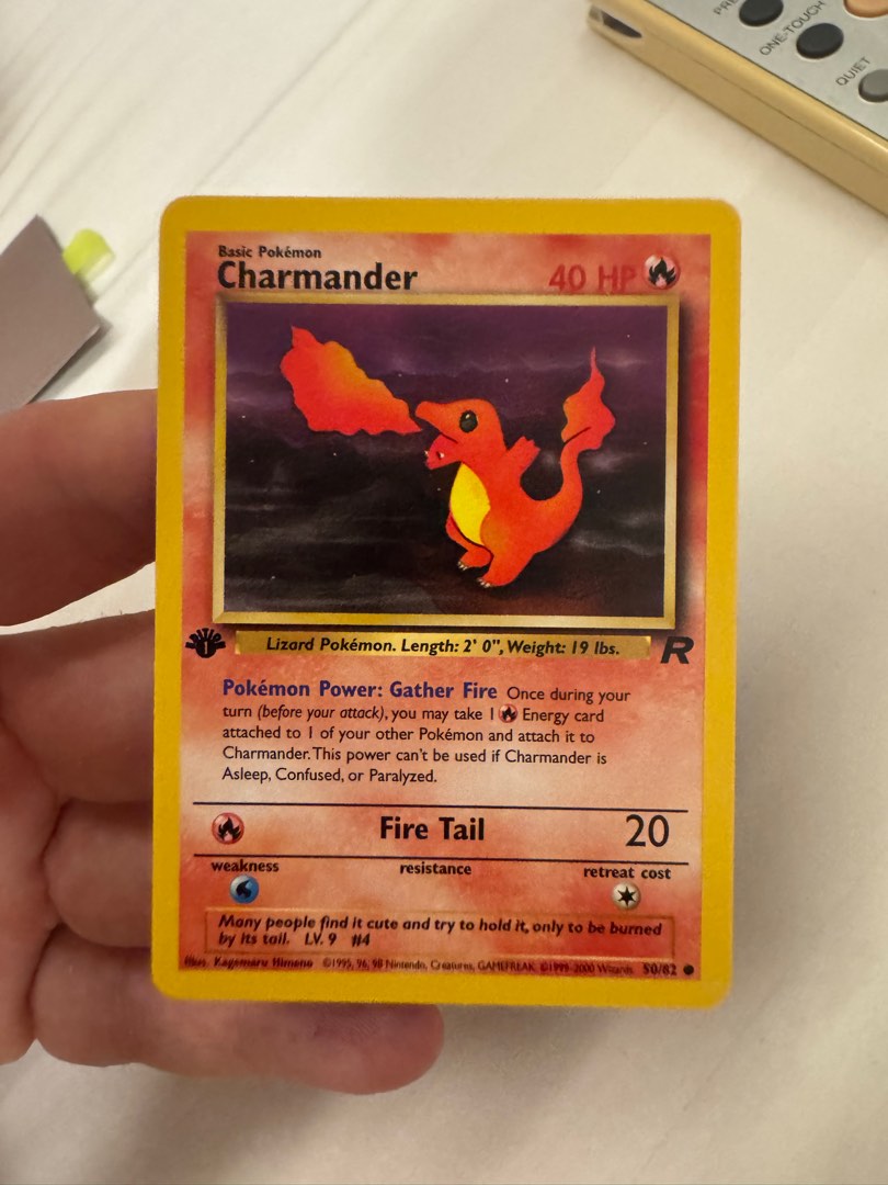 Charmander 1st edition team rocket Mint thick stamp pokemon card ...