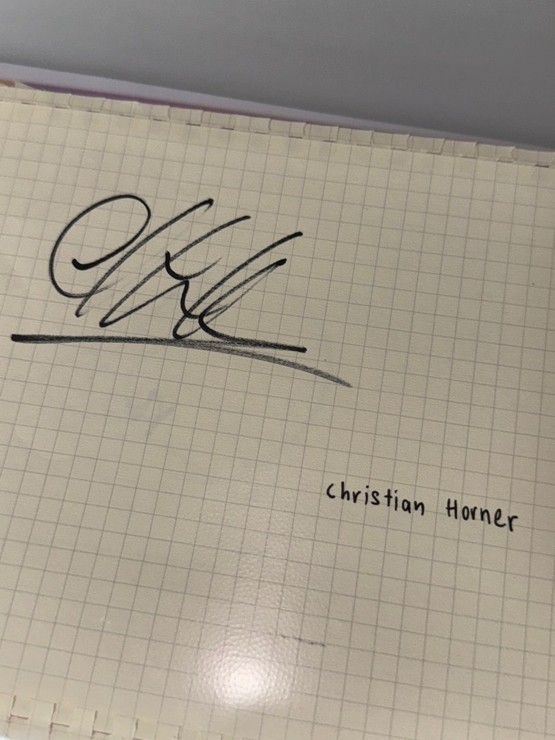 Christian Horner Redbull Racing F1 Formula 1 Team principal Autograph ...