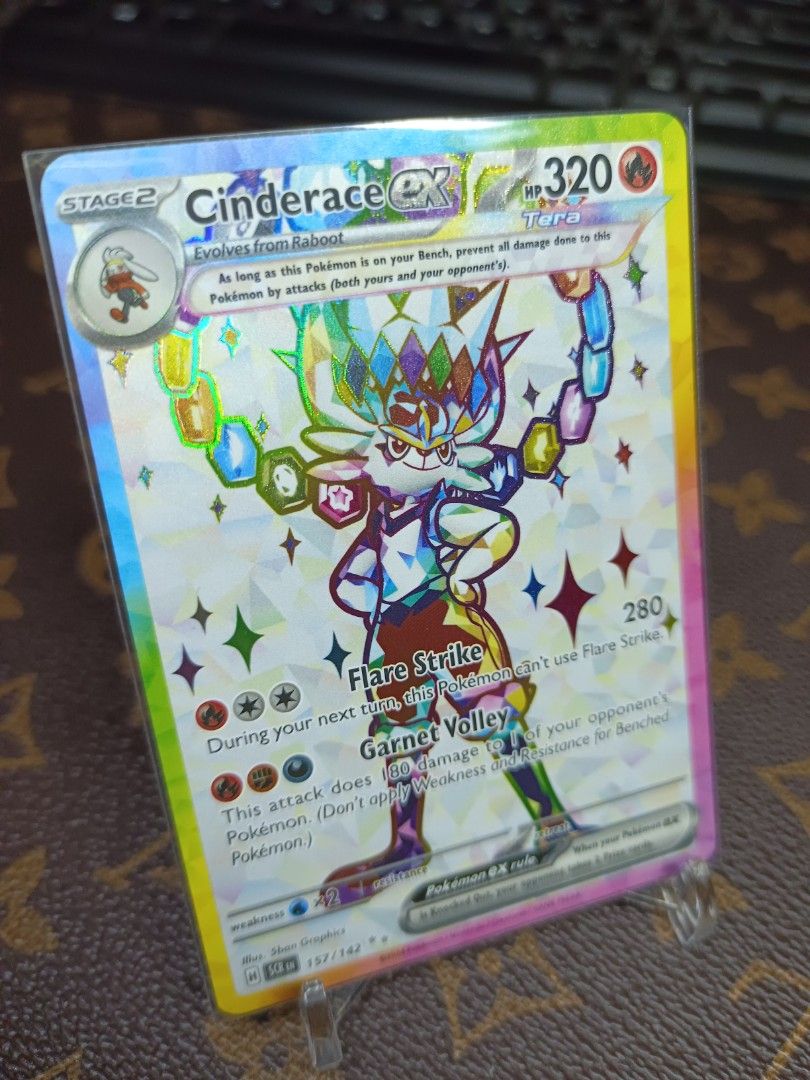 Cinderace ex - 157/142 Full Art FA Secret Rare (Stellar Crown) Pokemon ...