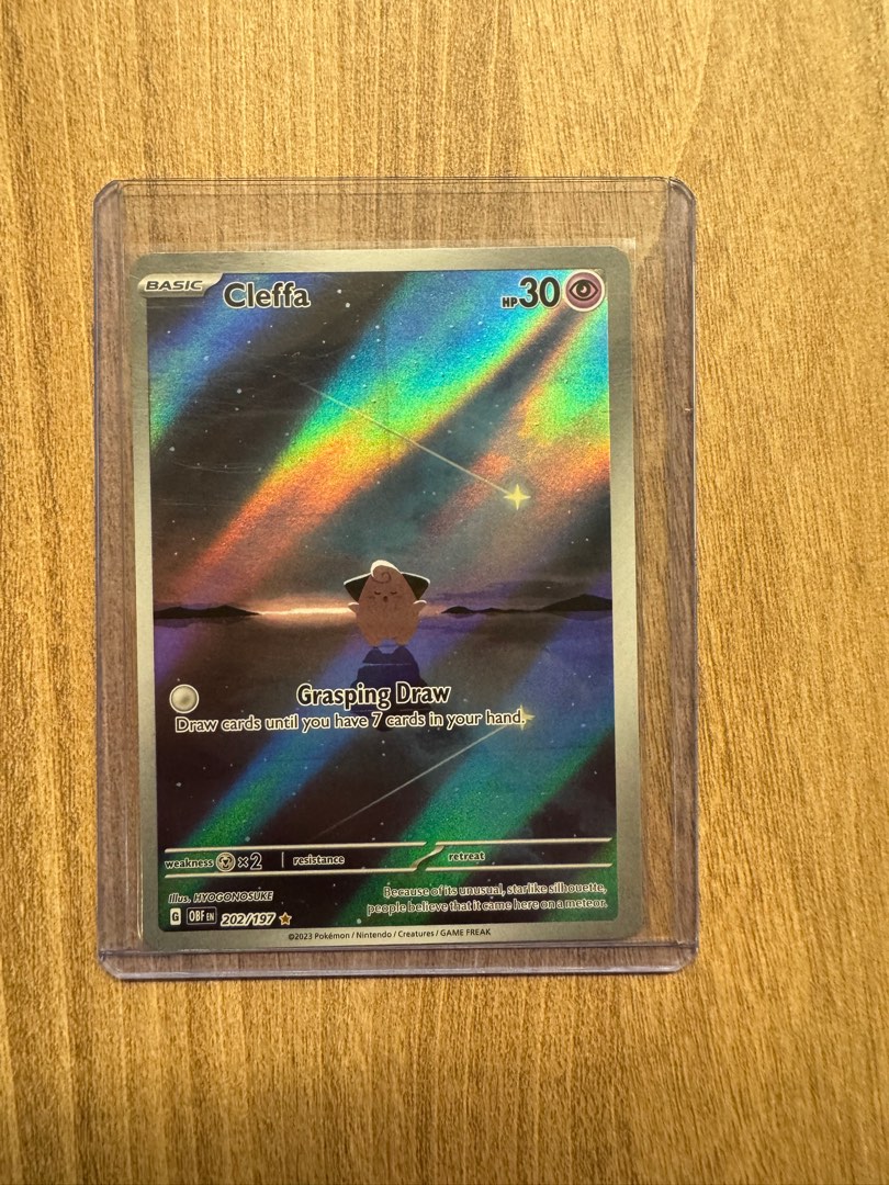 Cleffa Illustration Rare (IR) Obsidian Flames, Hobbies & Toys, Toys & Games on Carousell