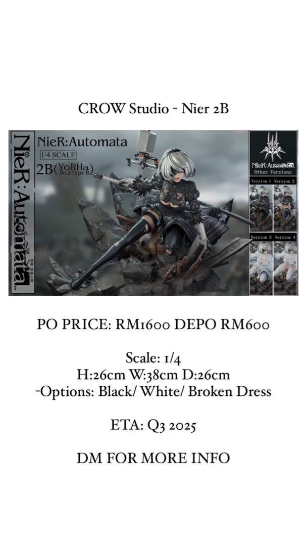 CROW Studio - Nier 2B, Hobbies & Toys, Toys & Games on Carousell