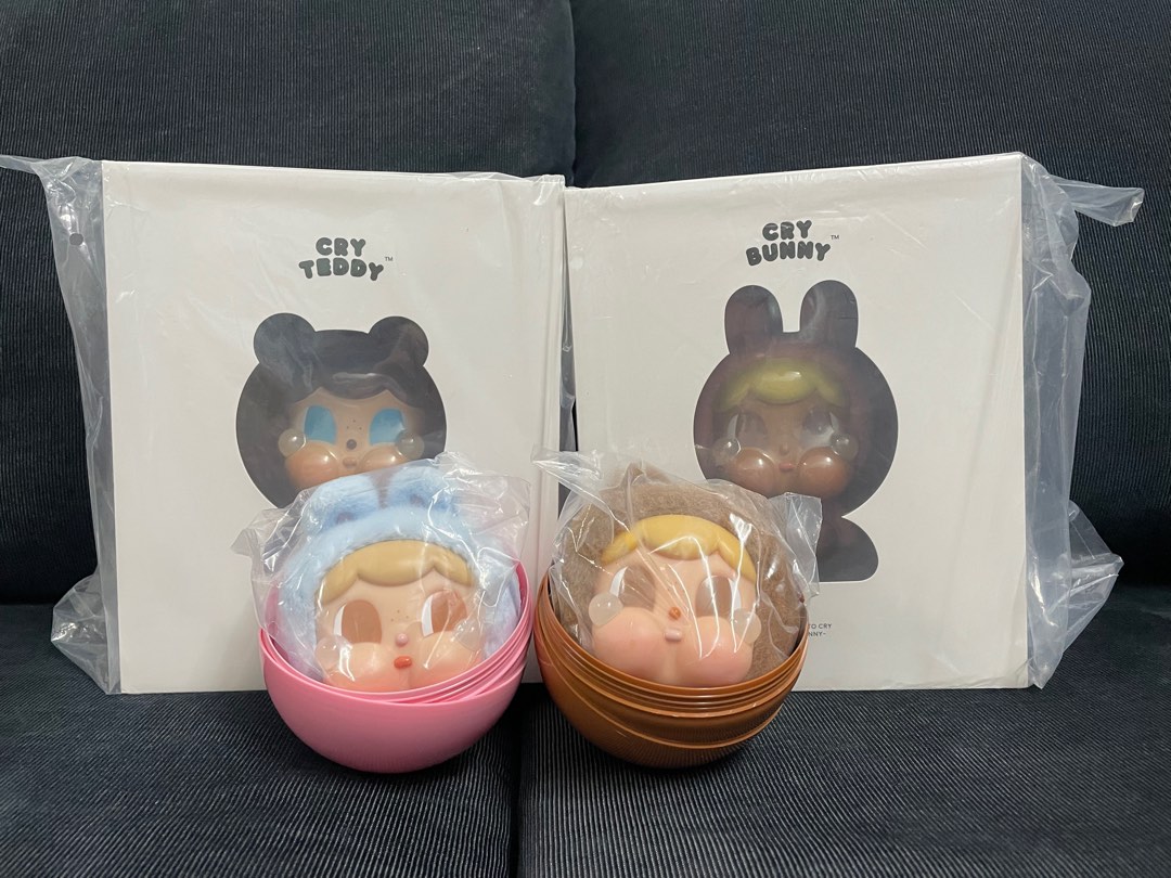 CRY TEDDY & CRY BUNNY BLOB, Hobbies & Toys, Toys & Games on Carousell