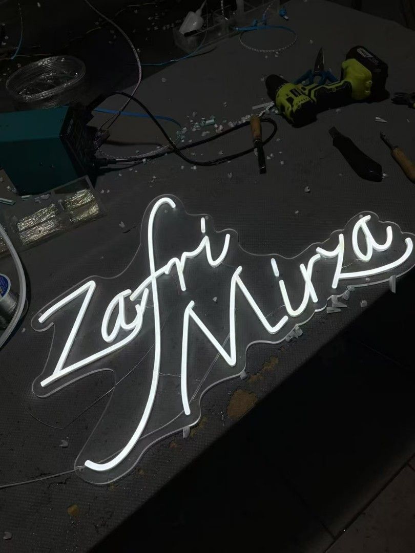 Custom neon sign company logo shop led lights signage signboard ...