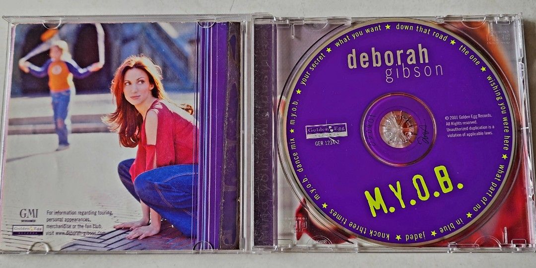 Deborah Gibson ( Debbie Gibson ) ~ M.Y.O.B. ( PRINTED IN THE USA ) CD ...