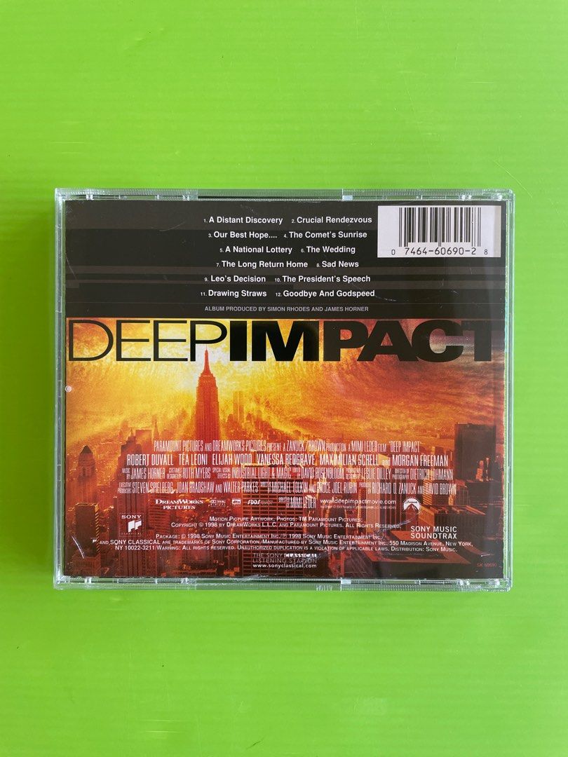 Deep Impact Music From The Motion Picture Composed By James Horner CD ...