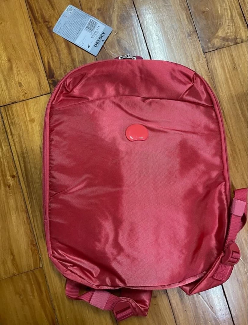 Delsey Red Backpack, Women's Fashion, Bags & Wallets, Backpacks on ...
