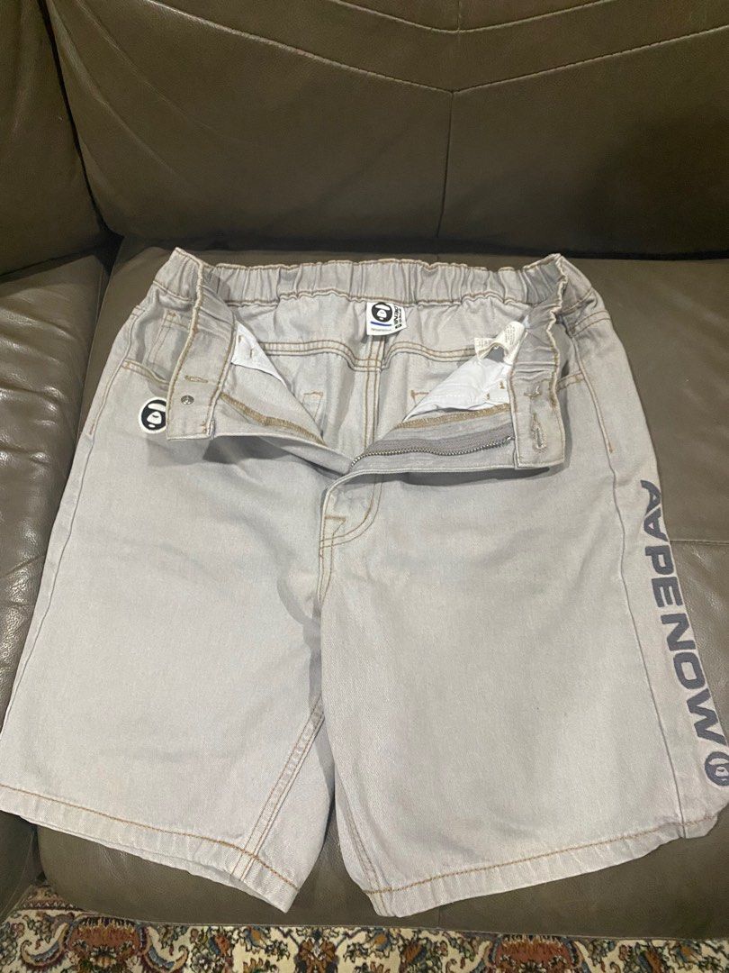 Original Denim Aape Shortpants, Men's Fashion, Bottoms, Shorts on Carousell