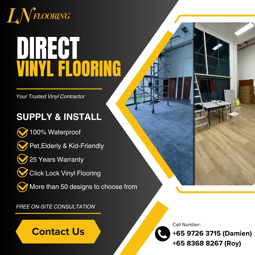 Direct vinyl flooring/HDB vinyl flooring/German click/Premium Vinyl ...
