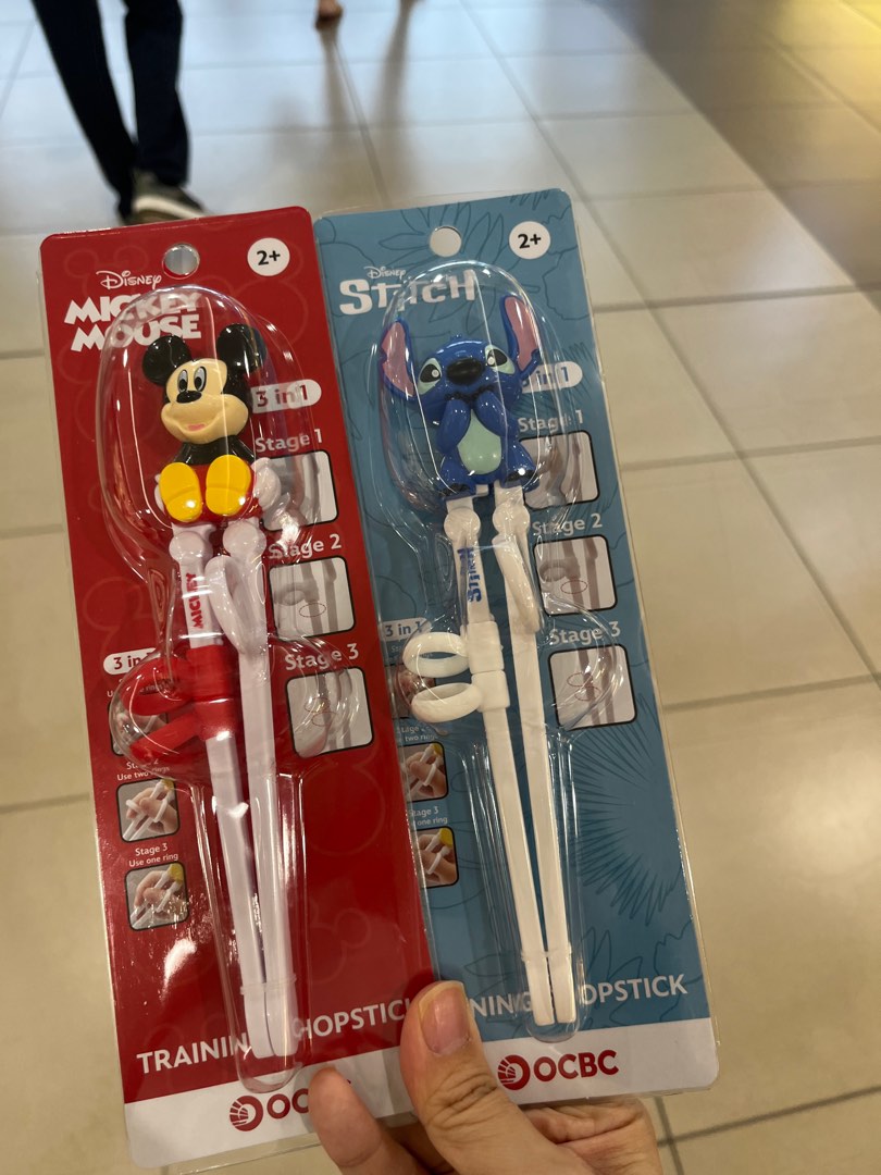 Disney training chopsticks kids Mickey Mouse stitch, Furniture & Home ...
