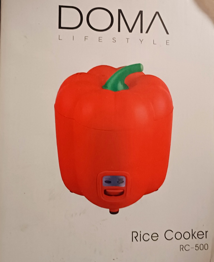 DOMA cute design mini rice cooker 可愛紅椒型迷你電飯煲, 家庭電器, 廚房電器, 鍋具 - Carousell