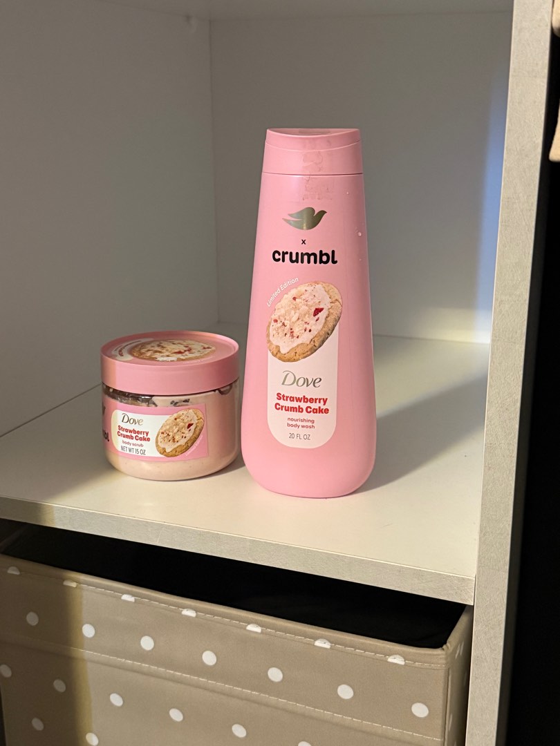 Dove x Crumble Strawberry Shower Cream & Scrub, Beauty & Personal Care, Bath & Body, Bath on ...