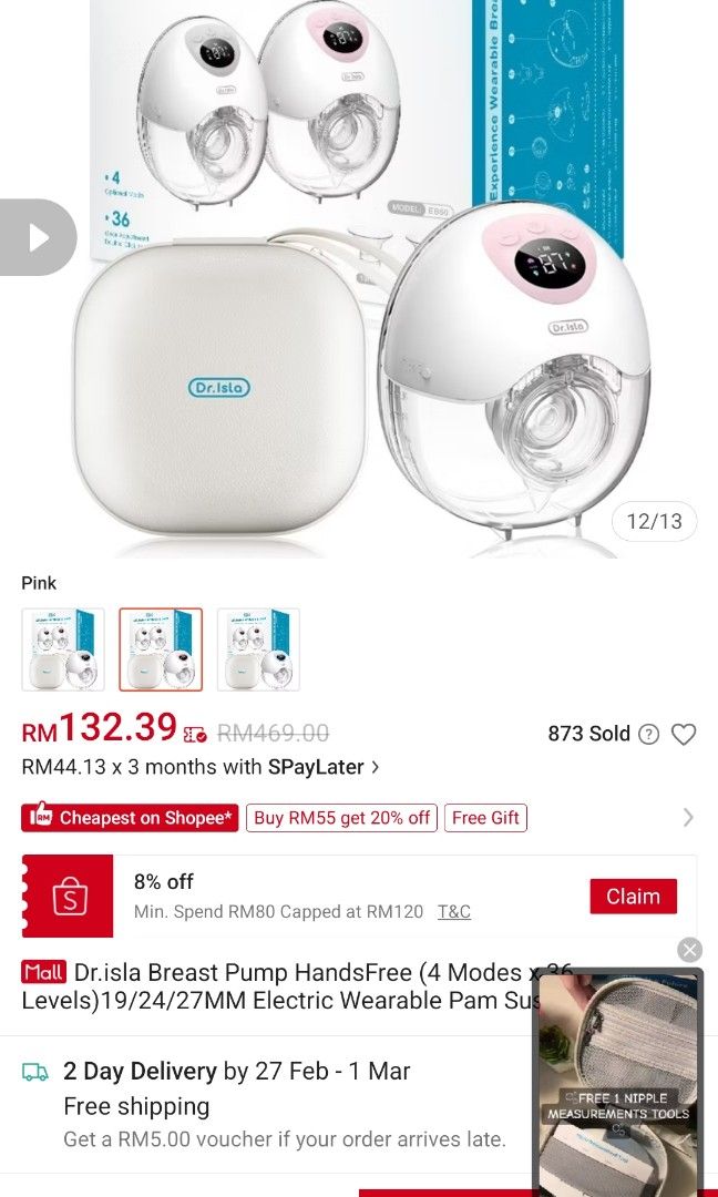 Dr Isla Breastpump - EB50, Babies & Kids, Nursing & Feeding ...