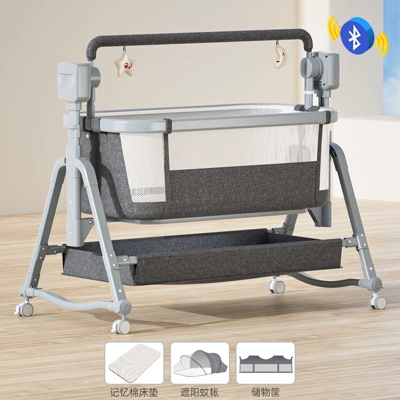 Electronic Baby Bassinet (Auto-rocking, Adjustable Height / Tilt ...