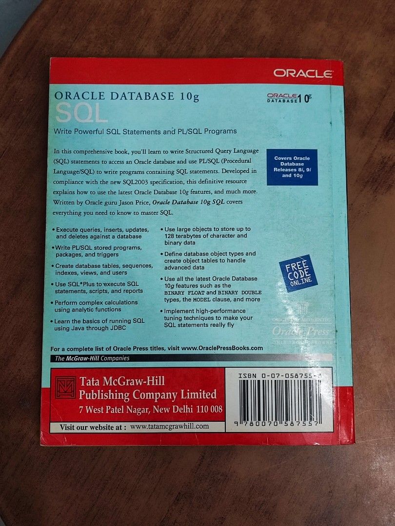 (ENG) Oracle Database 10g Master SQL and PL / SQI, Hobbies & Toys, Books & Magazines, Textbooks ...