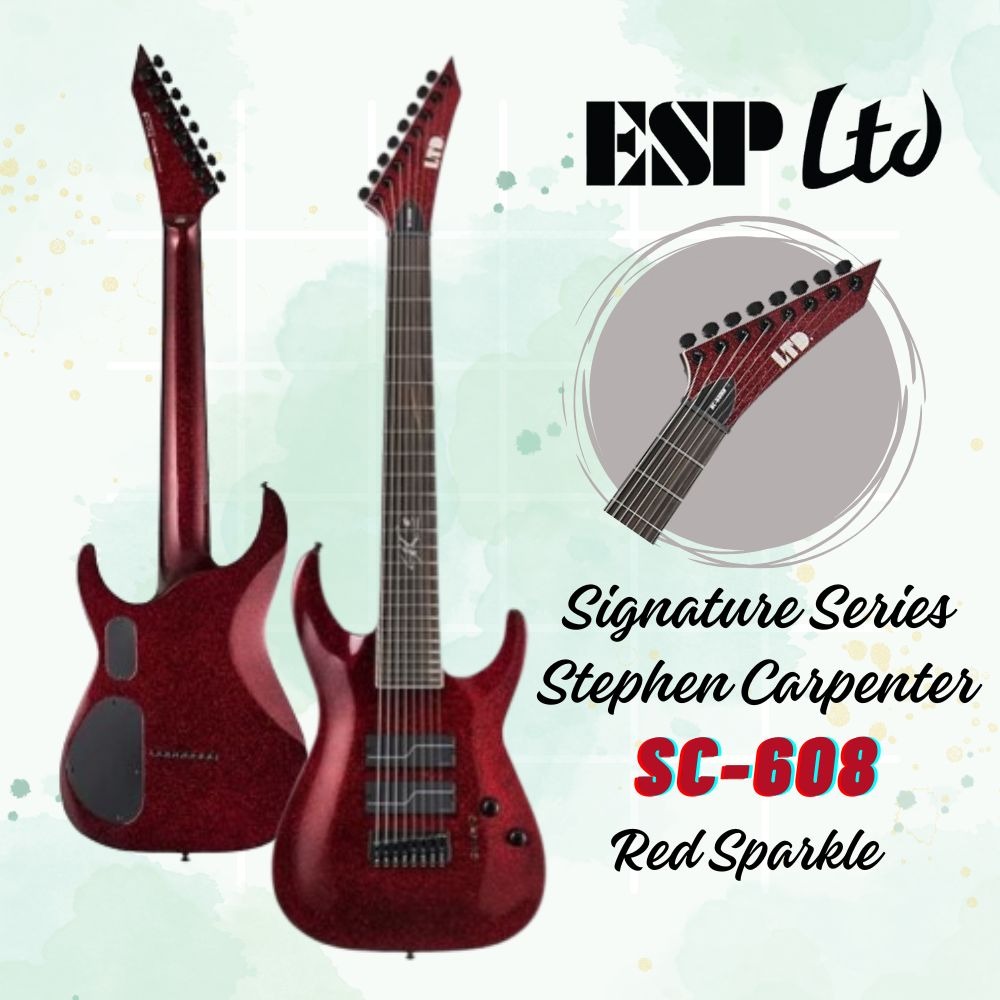 ESP LTD Stephen Carpenter Signature SC-608 Electric Guitar - Red ...