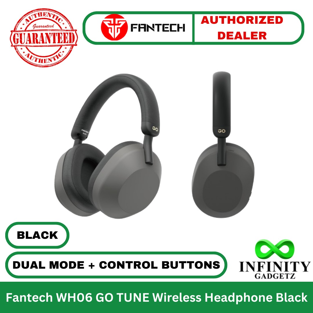 Fantech WH06 GO TUNE Wireless Gaming Headset (BLACK) Dual Mode with ...