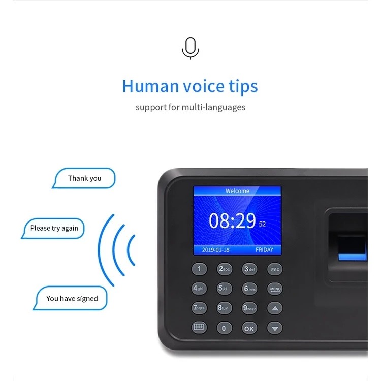 Fingerprint Attendance Thumbprint Machine System Time Attendance ...