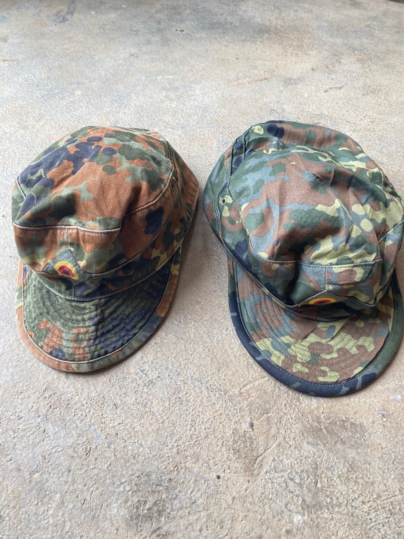 Flectran camouflage german field cap, Fesyen Pria, Aksesoris, Topi di ...