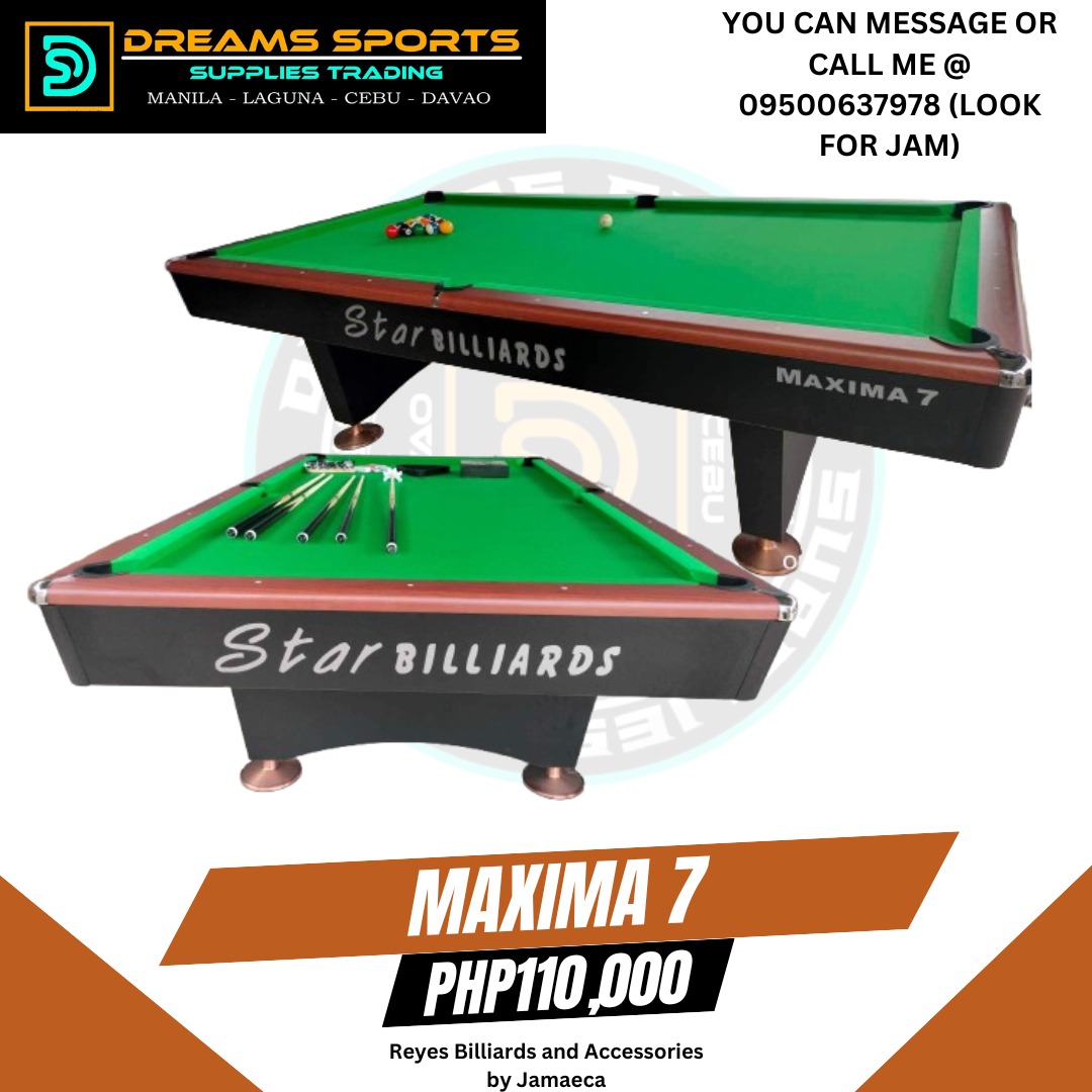 FOR SALE MAXIMA 7 BILLIARD TABLE, Sports Equipment, Sports & Games ...