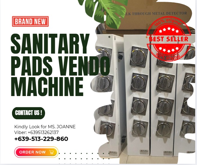 FOR SALE SANITARY PADS VENDO MACHINE BRAND NEW, Furniture & Home Living ...