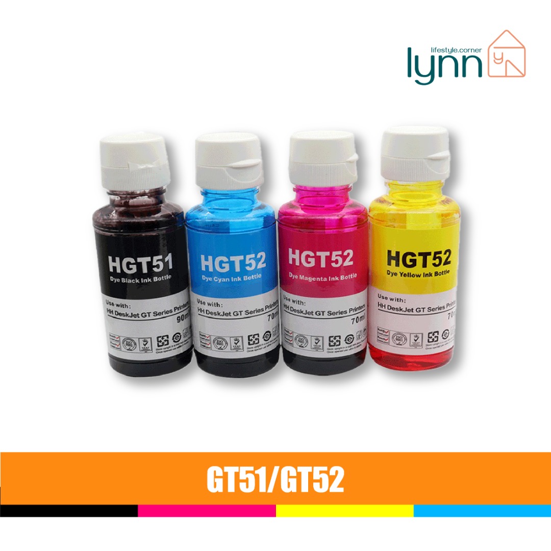 GT51 GT52 GT53 Compatible HP GT51 GT52 GT53 ink bottle for Hp DeskJet ...