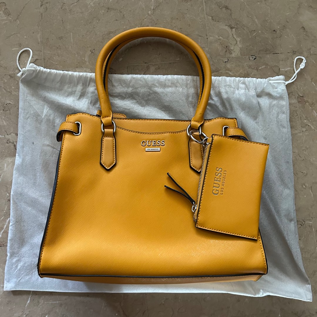 Guess Dixon Satchel Bag with Mini Coin Pouch, Luxury, Bags & Wallets on ...