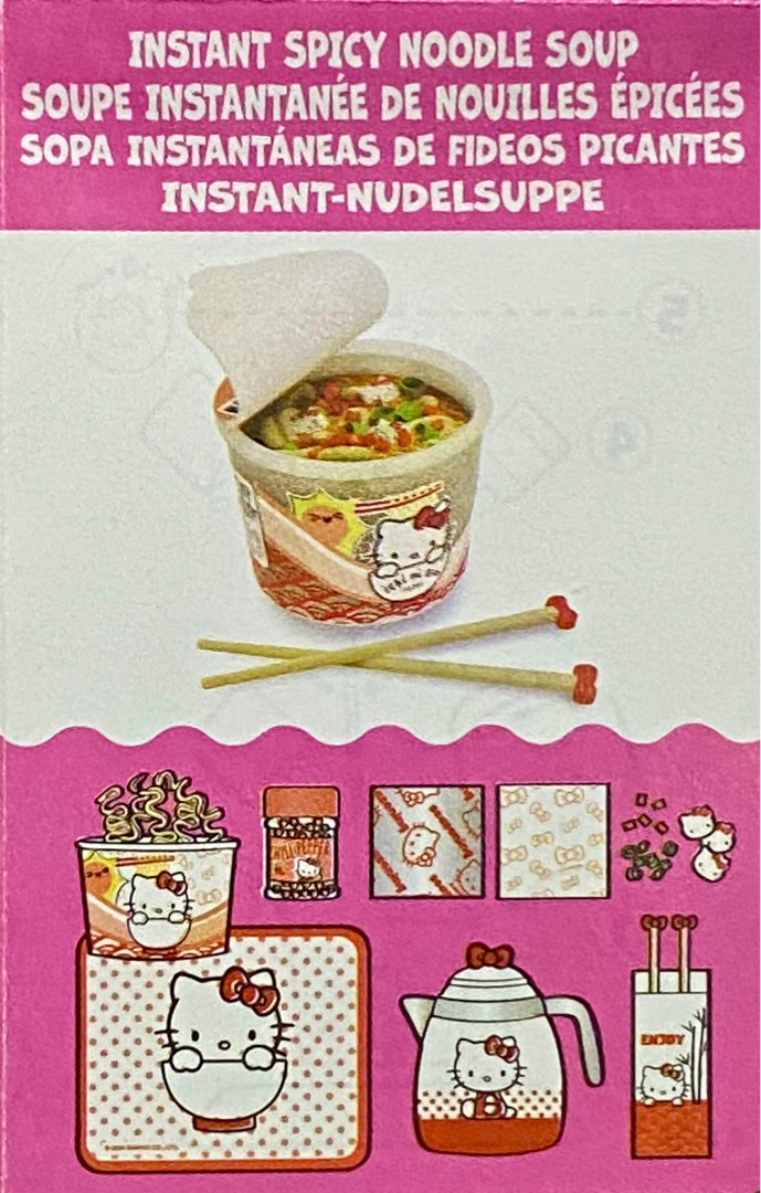 Hello Kitty Miniverse Instant Noodles Ramen Make it Mini Food, Hobbies ...