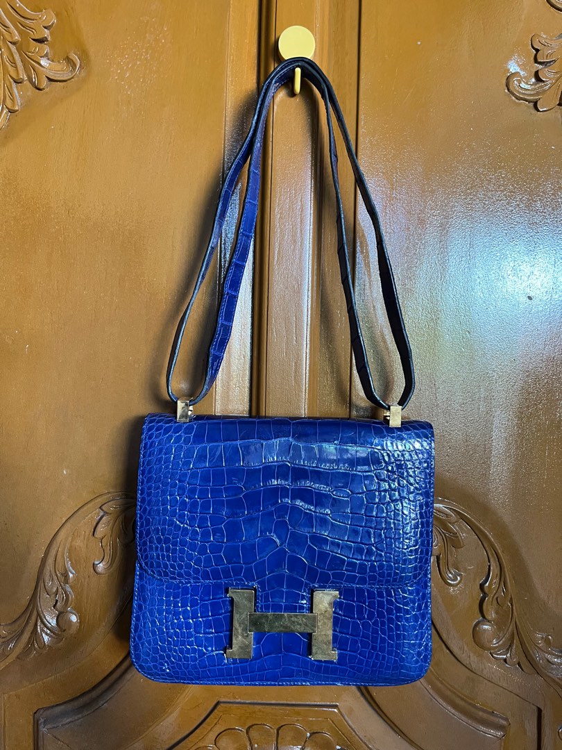Hermes Constance Croc, Luxury, Bags & Wallets on Carousell