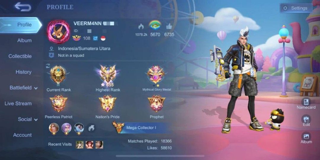 *HIDE HISTORY* Ex Pro Player | Stacked mlbb Account | 70% OVERALL WR ...