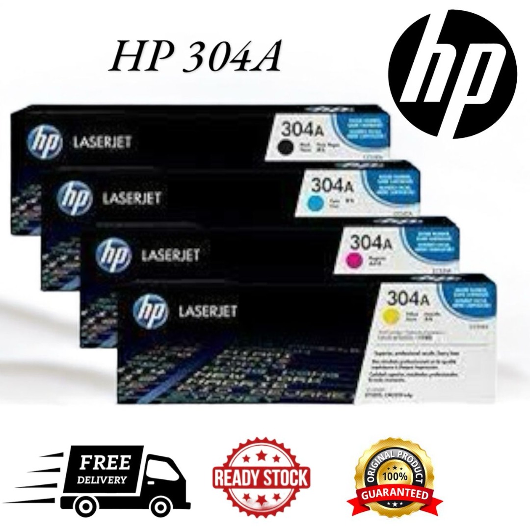 HP 304A Original LaserJet Toner Cartridge HP CC530A CC531A CC532A ...