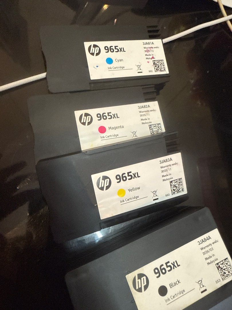 HP 965 XL ink cartridge and printer HP office jet pro 9010, Computers ...