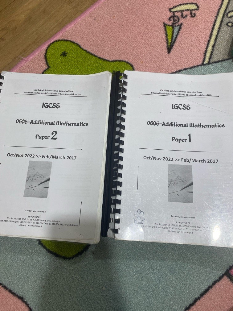 Igcse Add Maths 0606 Past Paper Hobbies And Toys Books And Magazines Textbooks On Carousell