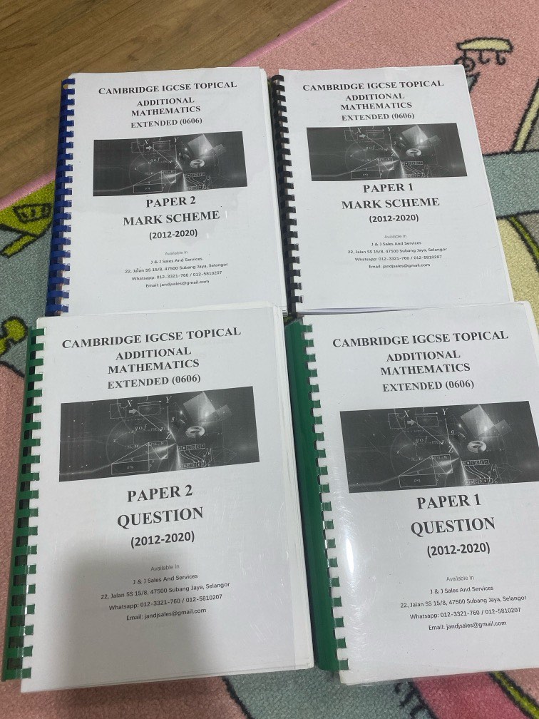 Igcse Add Maths 0606 Past Papers Hobbies And Toys Books And Magazines Textbooks On Carousell