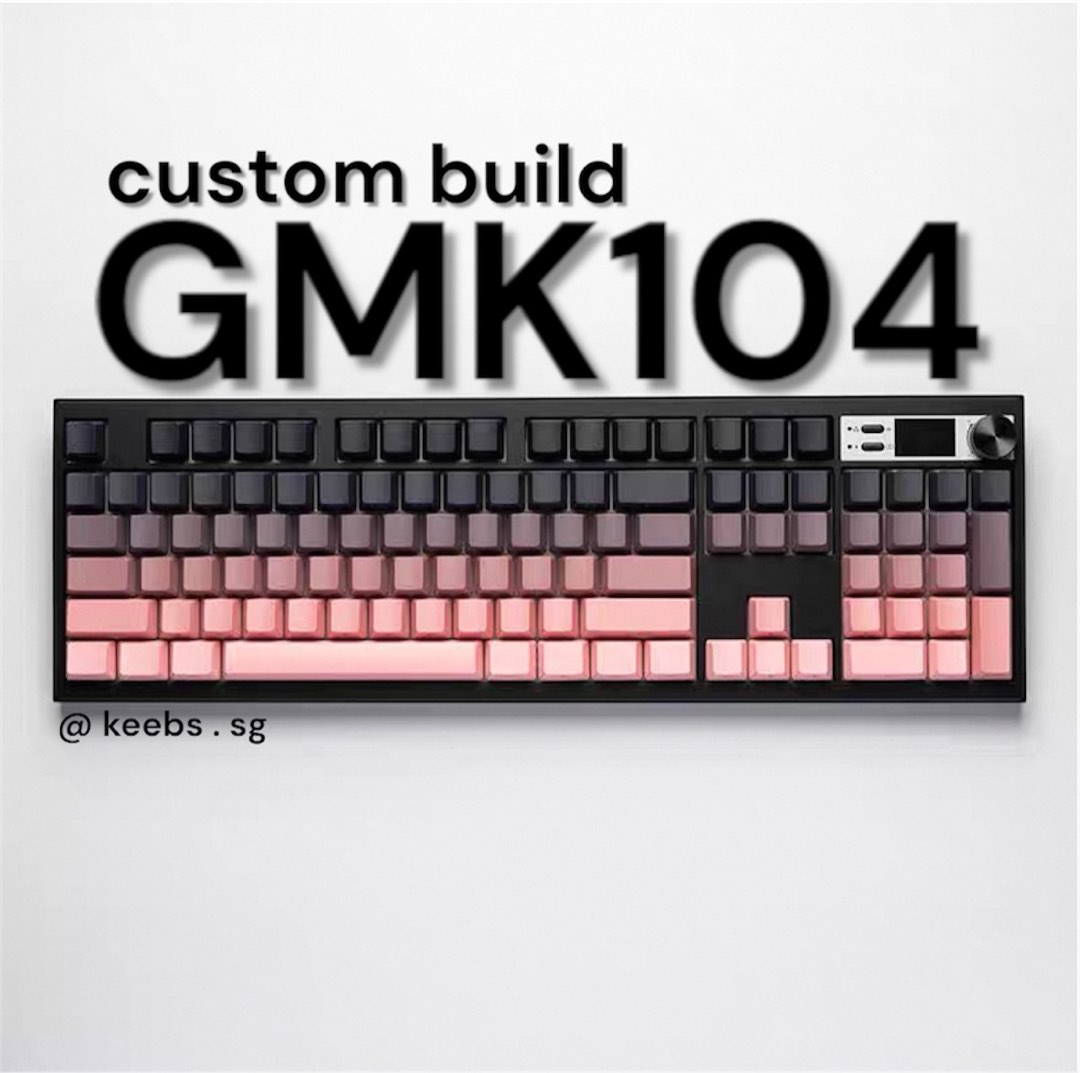 GMK104 100% Custom Keyboard Build | Creamy Thocky Silent Clacky | Programmable Screen Volume ...