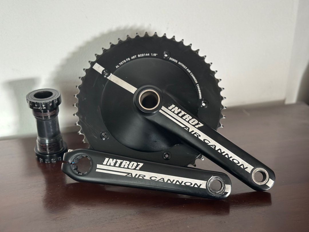 Intro7 Air Cannon Hollowtech crankset for fixie fixed gear bike single ...