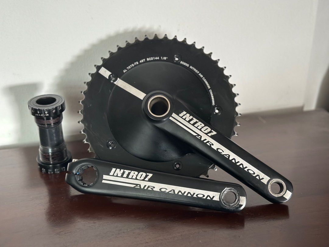 Intro7 Air Cannon Hollowtech crankset for fixie fixed gear bike single ...