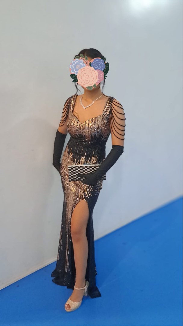 JS Prom Elegant gown with Sequins, Women's Fashion, Dresses & Sets ...