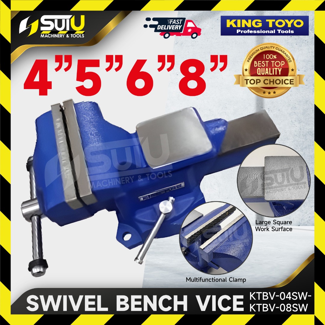 KING TOYO KTBV-04SW / 05SW / 06SW / 08SW 4" - 8" Swivel Bench Vice / Bench Vise, Furniture ...