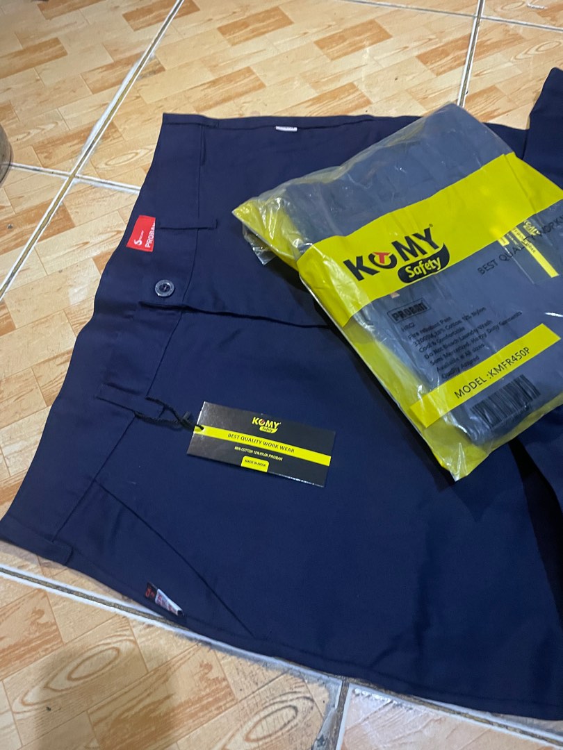 KOMY Safety Workwear Pants, Men's Fashion, Bottoms, Trousers on Carousell