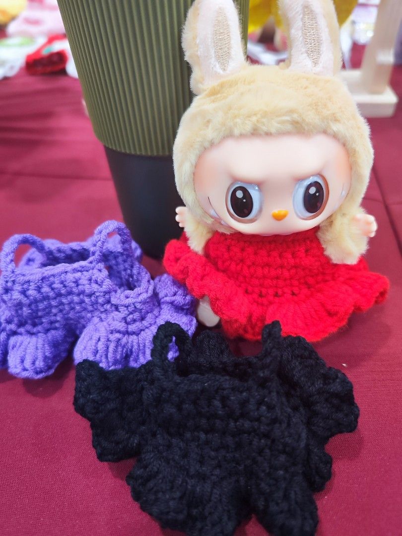 Labubu clothes Knitted Dress for labubu, Hobbies & Toys, Toys & Games ...