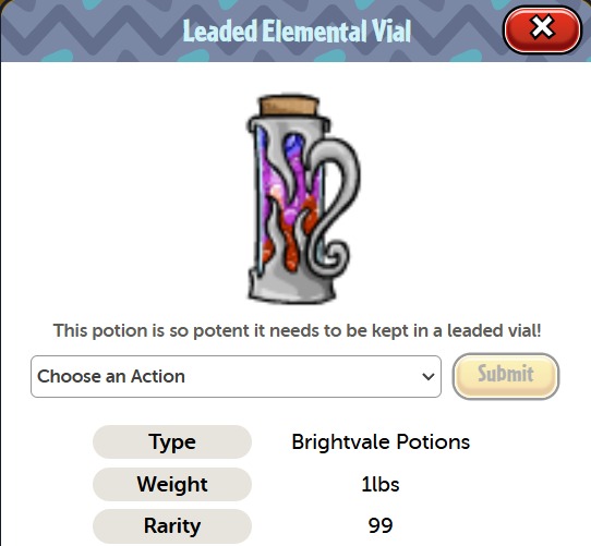 Leaded Elemental Vial, Video Gaming, Gaming Accessories, In-Game ...