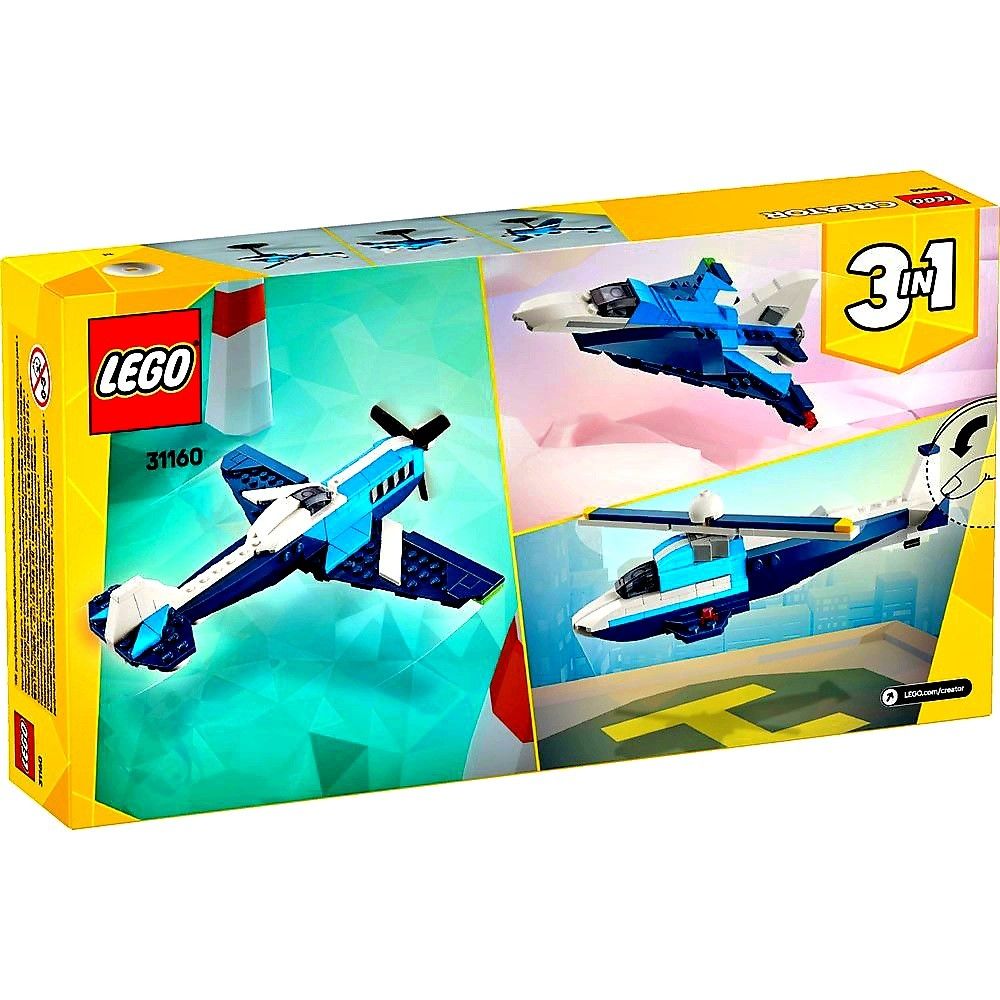 Lego 3-in-1 Creator 31160 Aircraft Race Plane ( 3in1 Flying Vehicles ...