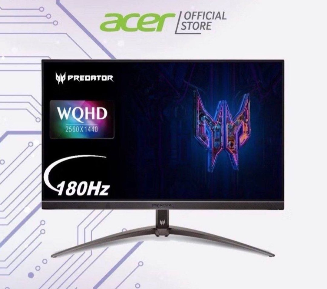 (lightly used) ACER GAMING MONITOR: 27 inch Gaming Monitor 180hz WQHD ...