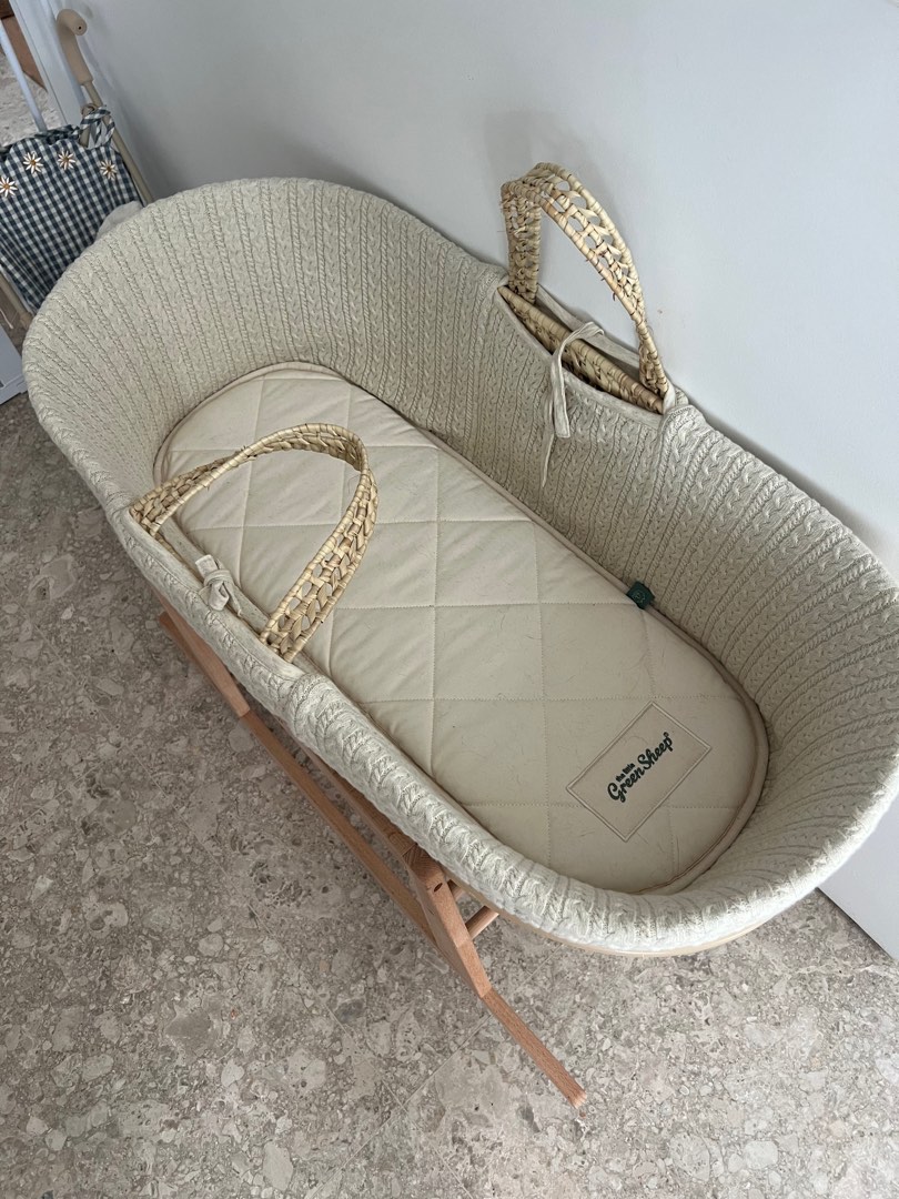 Little Green Sheep Moses Basket and stand etc, Babies & Kids, Baby ...