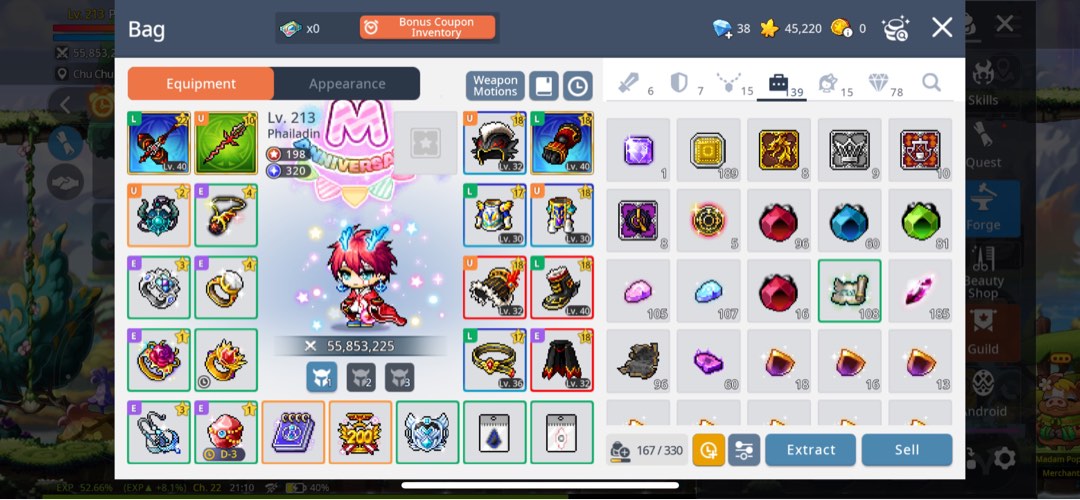 Lvl 214 Maplestory M account, Video Gaming, Gaming Accessories, In-Game ...