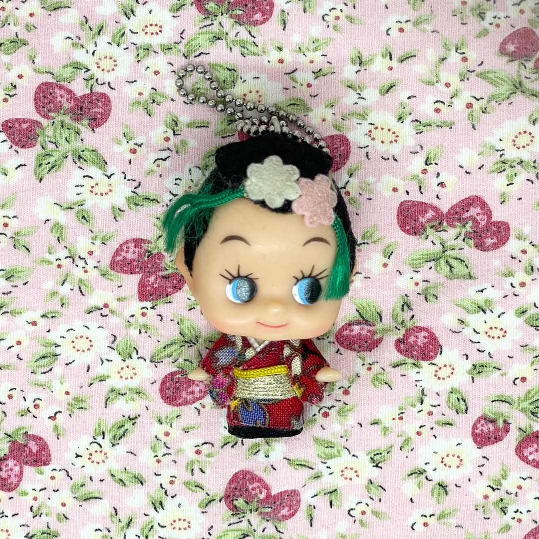Maiko geisha kimono traditional japanese bobble head kewpie doll ...