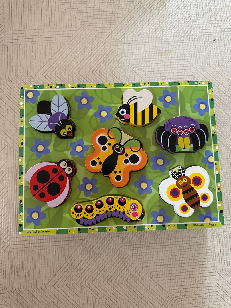Melissa & Doug Wooden Bug Puzzle, Hobbies & Toys, Toys & Games on Carousell