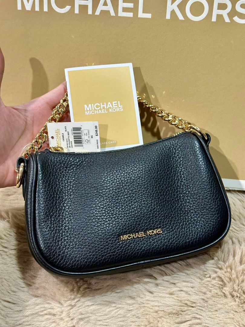 Michael Kors Carmela Small Pebbled Leather Convertible Crossbody Bag ...
