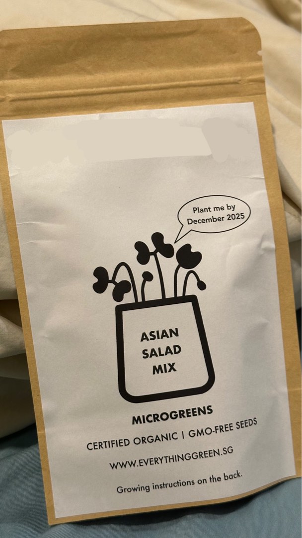 Micro-greens (Asian Salad Mix) Grow Bag, Furniture & Home Living ...