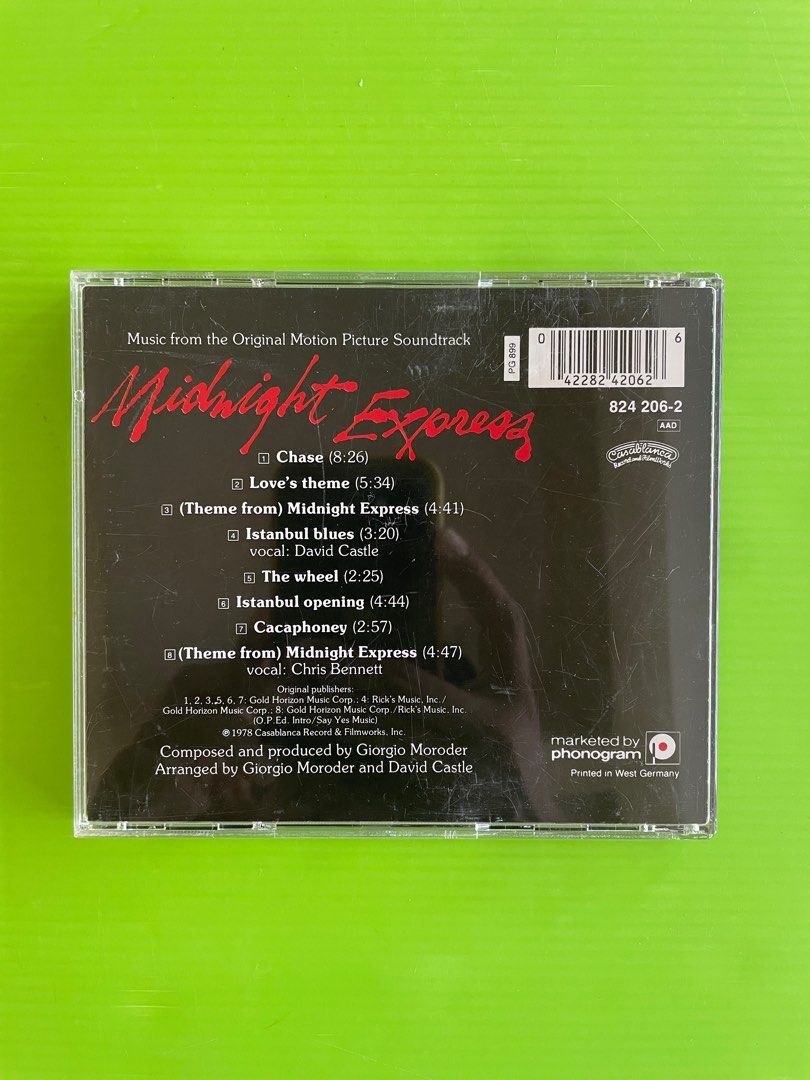 Midnight Express Music From The Motion Picture Soundtrack By Giorgio ...